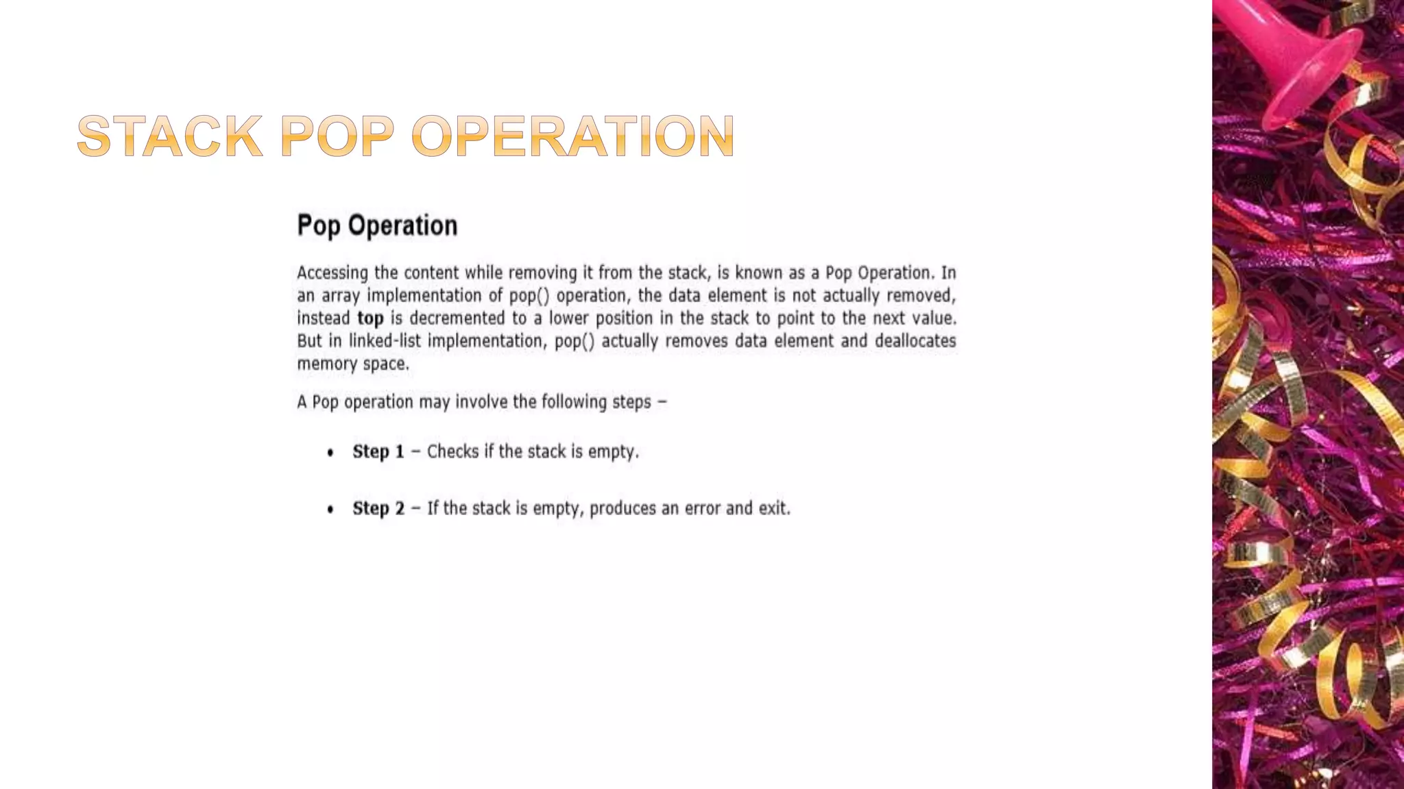 Data structure stack | PPT