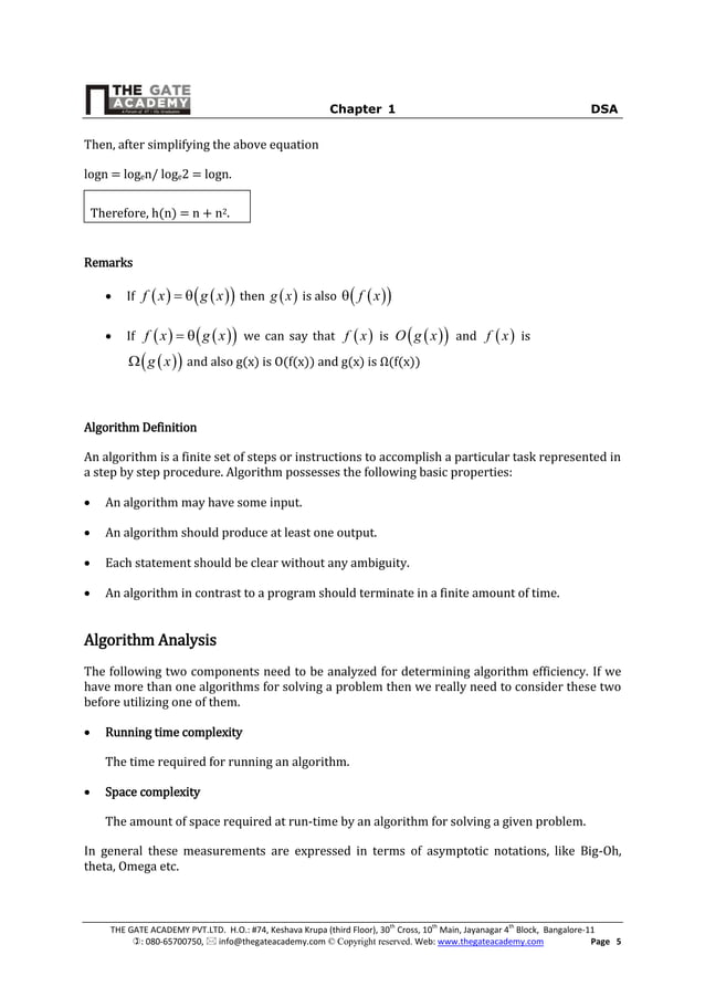 Computer Science Engineering Data Structure And Algorithm The Gate Academy Pdf