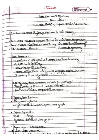 Data Structure and Algorithm Notes - Ronak Sumbaly | PDF