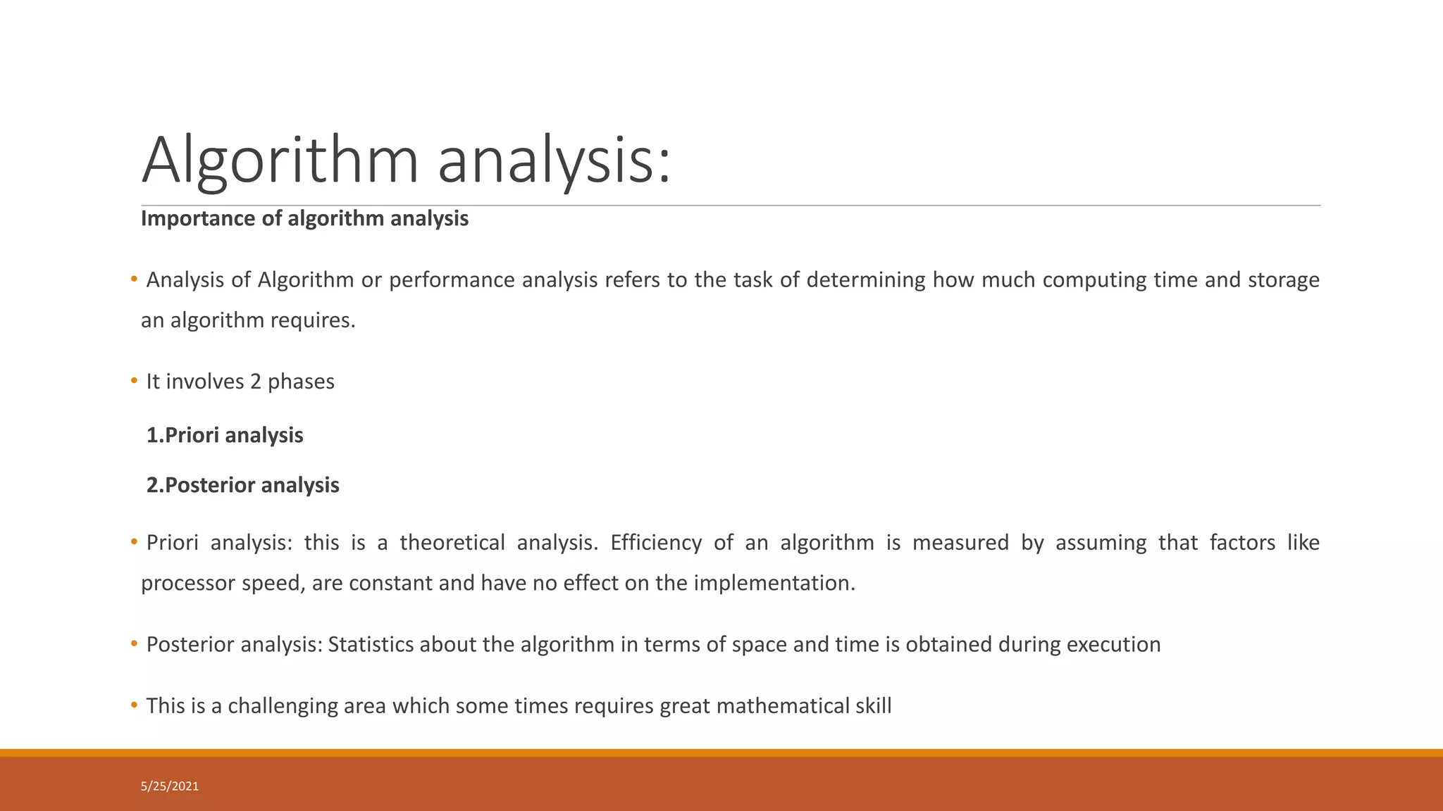 Algorithm Analysis | PPTX
