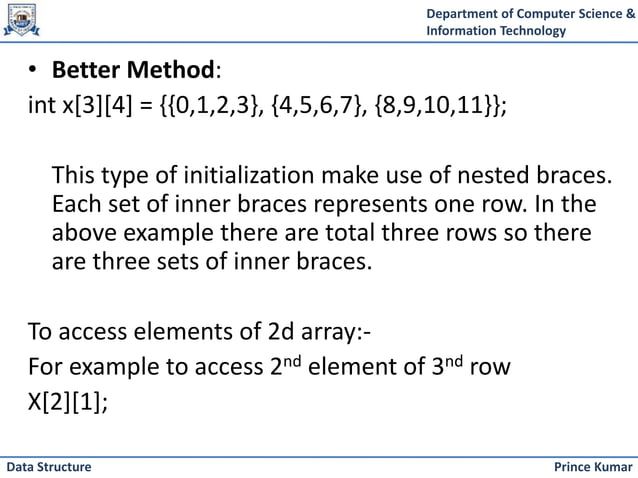 Data Structurearrayandsparse Matrixpptx