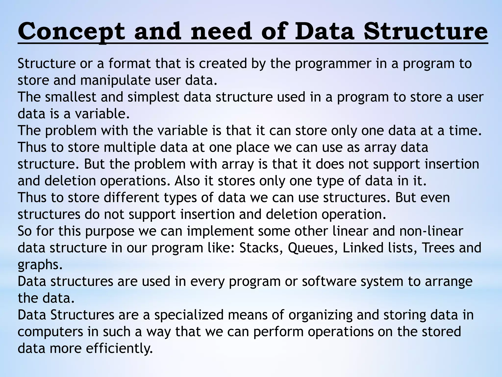 Data structure (basics) | PPTX