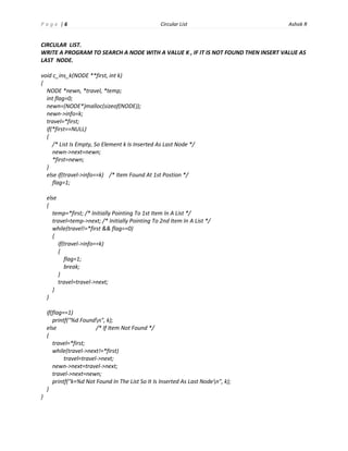 Data structure circular list | PDF