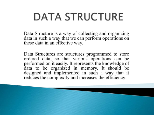 Data Structure Introduction Ppt