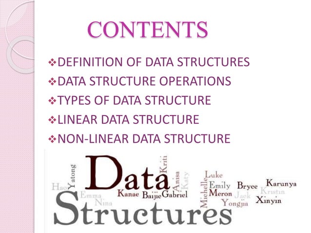 Data structure & its types | PPTX | Databases | Computer Software and ...