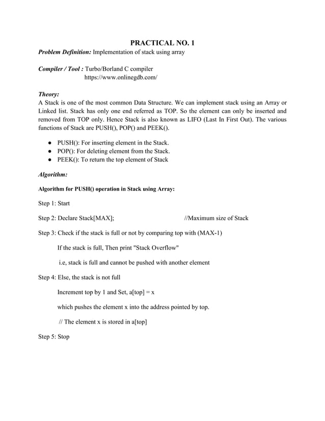 Data Structure Lab Manual Pdf Programming Languages Computing