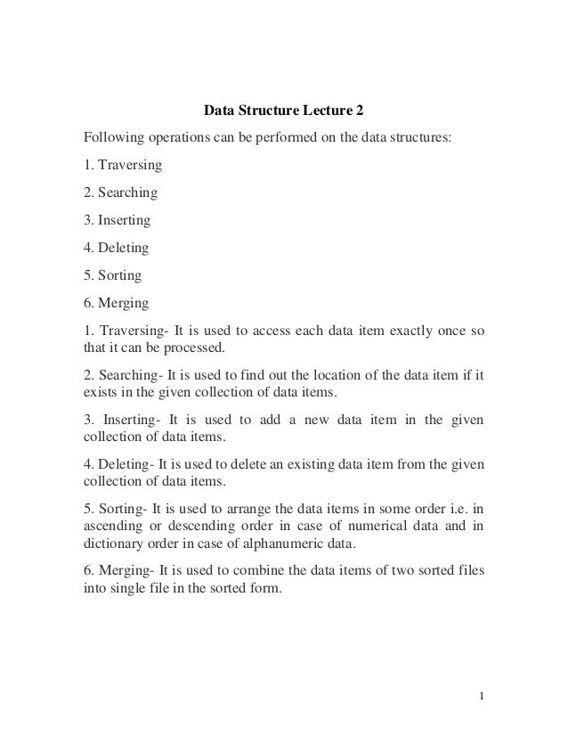 Data structure lecture 2 (pdf)
