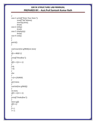 Data structure new lab manual | PDF