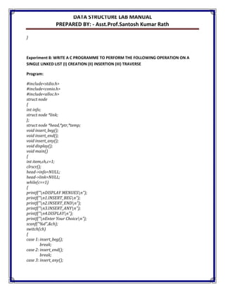Data structure new lab manual | PDF