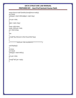 Data structure new lab manual | PDF