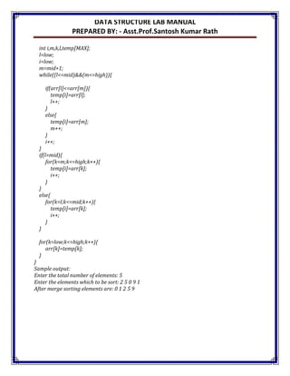 Data structure new lab manual | PDF