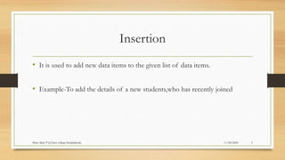 Data structure operations | PPT