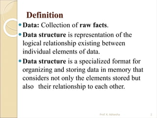 Introduction to data structure and basic concept | PPTX