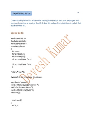 Data Structure Project File | DOCX