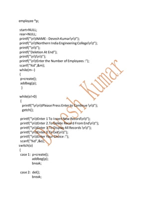 Data Structure Project File | DOCX