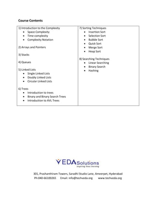 Mastering Data Structures | data structures training Hyderabad | PDF ...