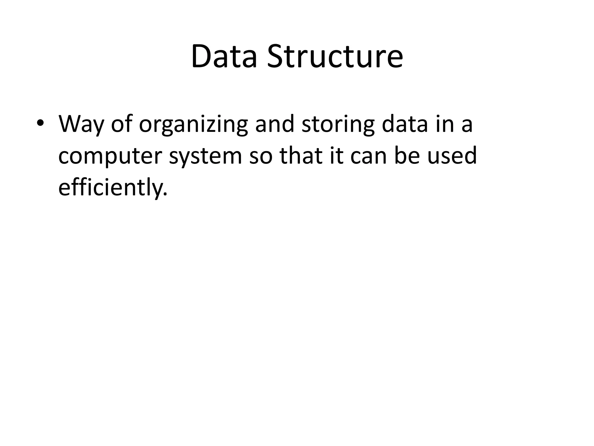 Data structures - Introduction | PPT Data structures - Introduction | PPT