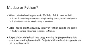 Implement Data Structures with Python Fast using Sparse Matrix | PPT