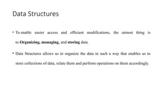 Data Structures.pptx sttrycture o data irt is | PPT