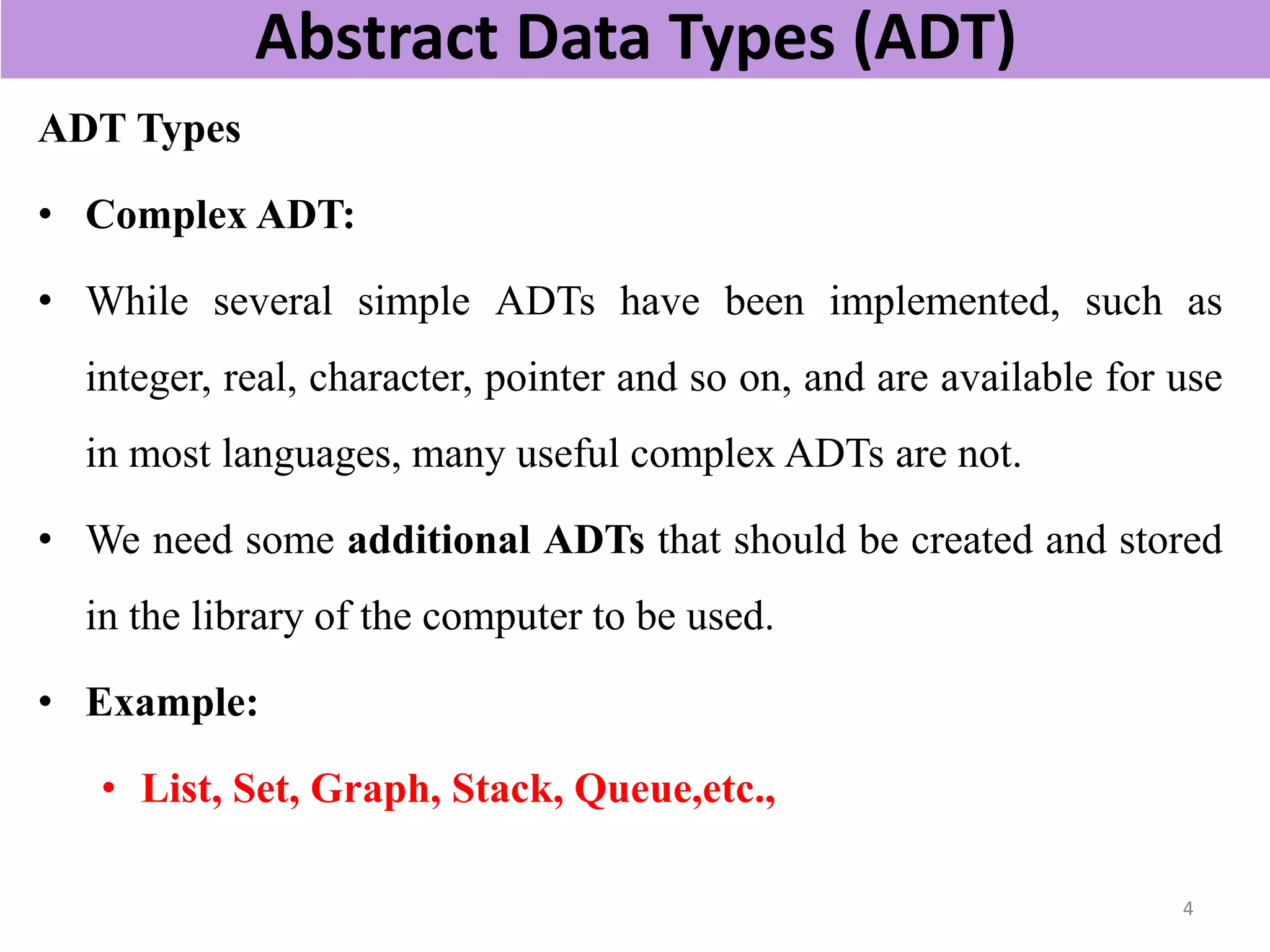 Abstract Data Types | PPT Abstract Data Types | PPT