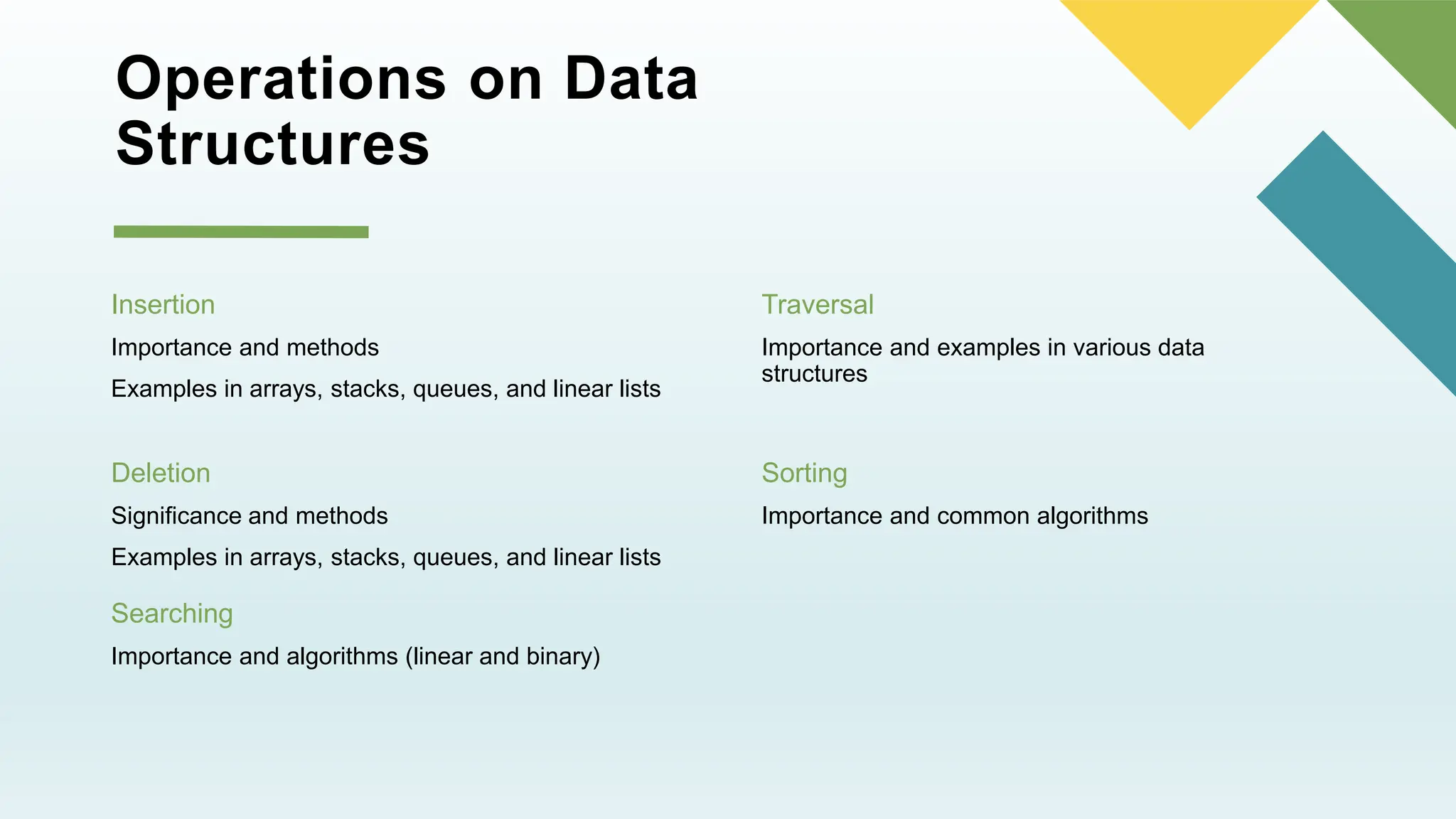 Data Structures Linear Listsppt For Class 12 Ppt