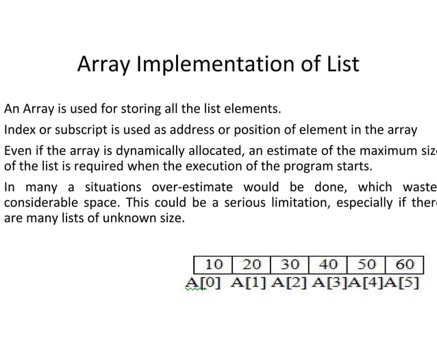 Data structures list | PPT