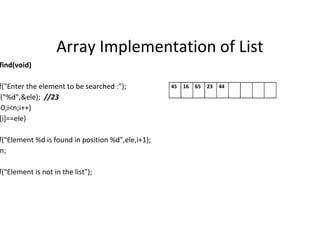 Data structures list | PPT