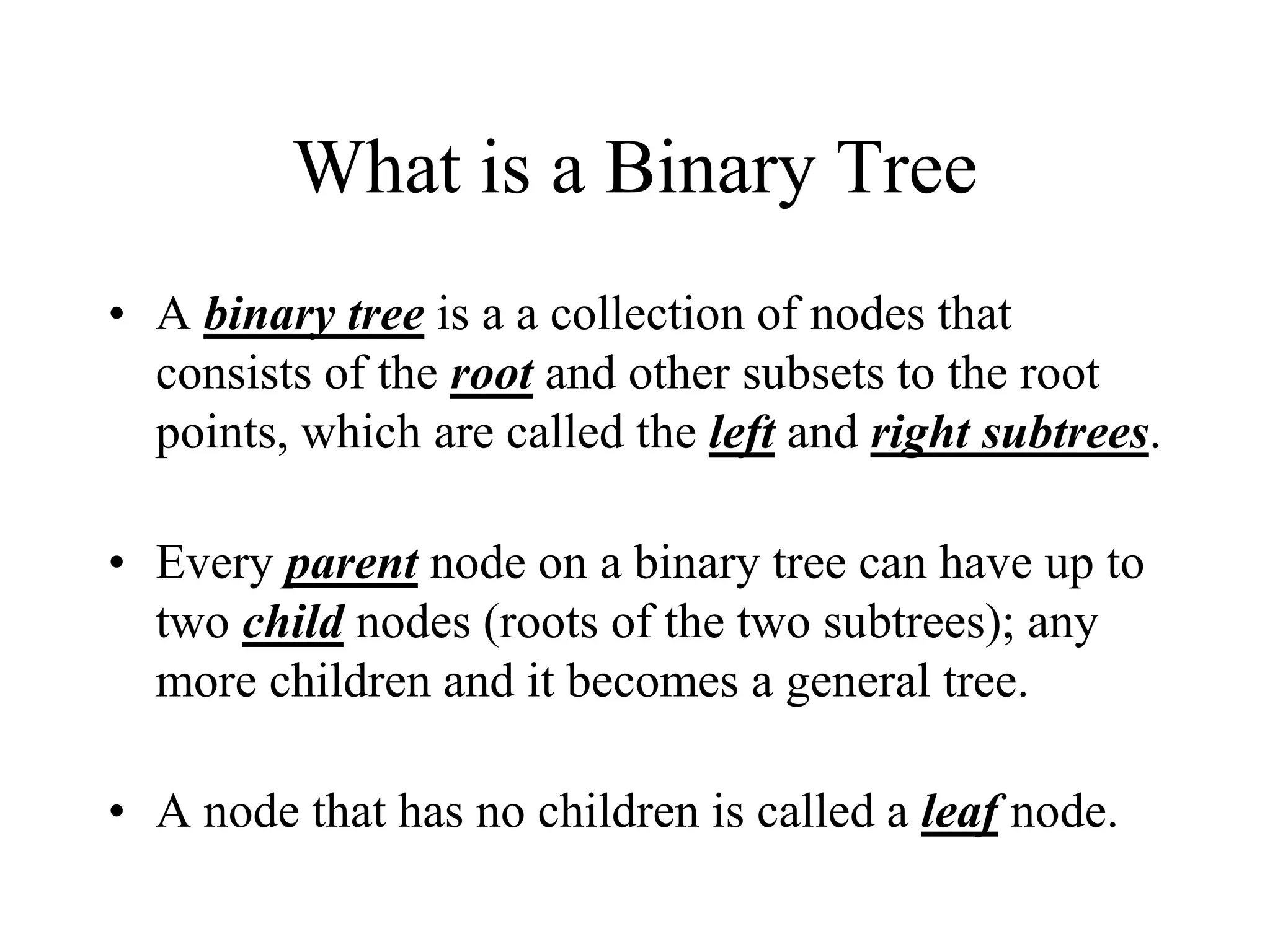 Data Structures Algoritghm For Binary Tree Method Ppt