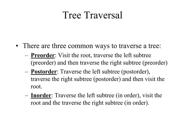 Data Structures Algoritghm For Binary Tree Methodppt