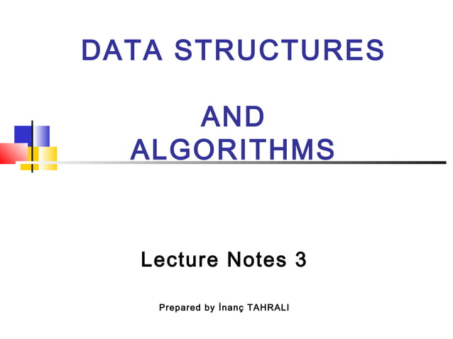 Data Structures And Algorithms Lecture 3 Ppt 1958