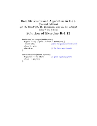Solutions for Exercises – Data Structures and Algorithms in C++ (2nd ...