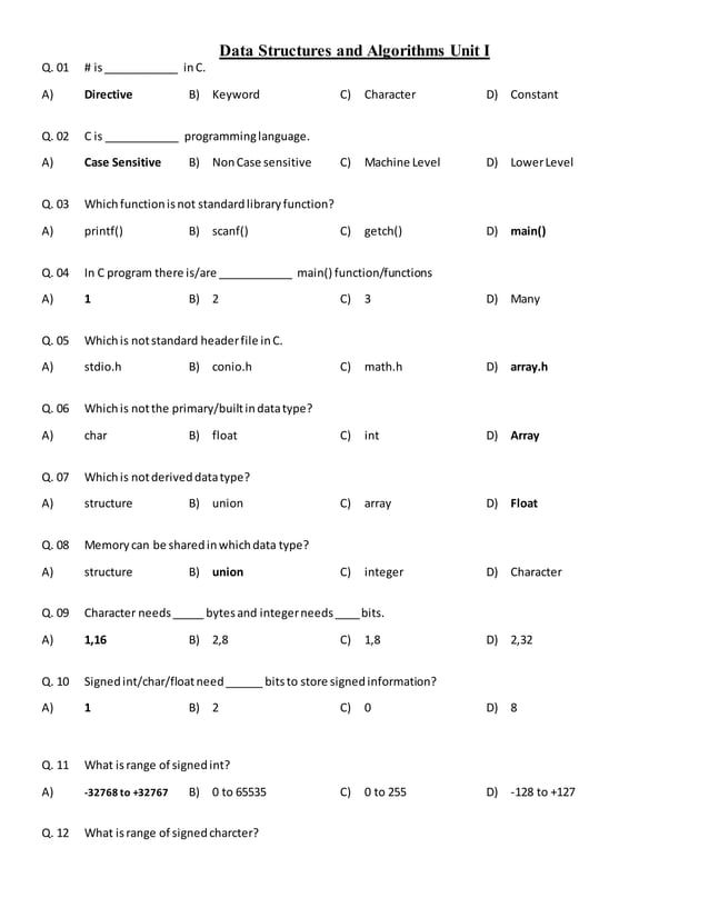 Data structures and algorithms unit i | PDF