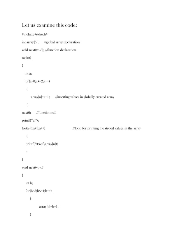Data structure scope of variables | PDF