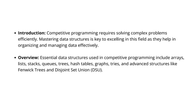 Mastering Data Structures for Competitive Programming with Hiike | PPT Mastering Data Structures for Competitive Programming with Hiike | PPT