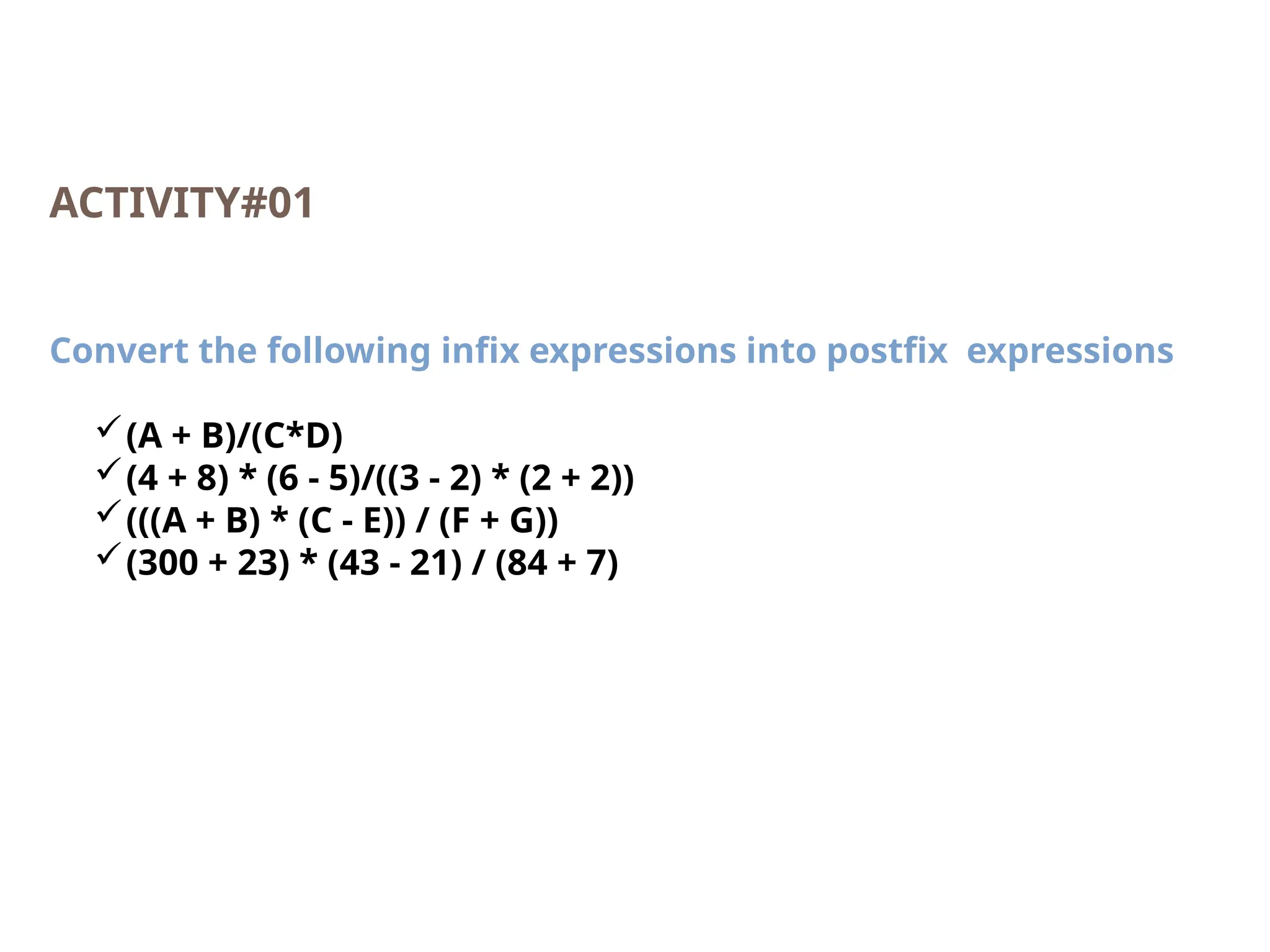 Data Structures Infix Prefix And Postfix Notationspptx