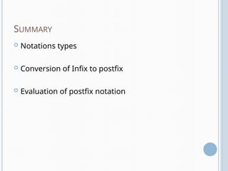 Data structures (Infix, Prefix and Postfix notations).pptx