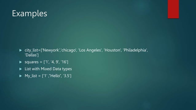 Data Structures in Python.pptx | Programming Languages | Computing