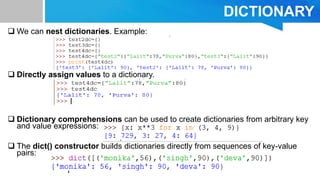 Data Structures in Python | PPTX