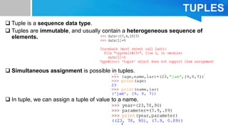 Data Structures in Python | PPTX
