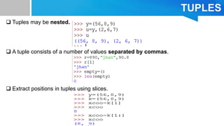 Data Structures in Python | PPTX