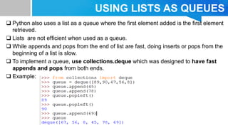 Data Structures in Python | PPTX