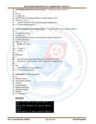 Data structures lab c programs | PDF