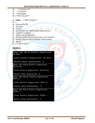 Data structures lab c programs | PDF