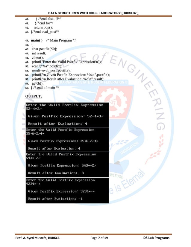Data structures lab c programs | PDF | Education