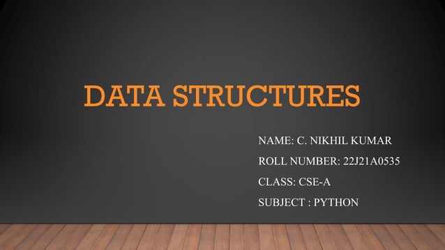Data structures in python | PDF | Programming Languages | Computing