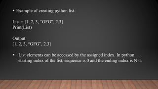 Data structures in python | PDF | Programming Languages | Computing