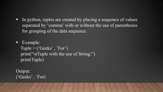 Data structures in python | PDF | Programming Languages | Computing