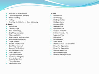 PROGRAMMING COURSE DATA STRUCTURES | PPT