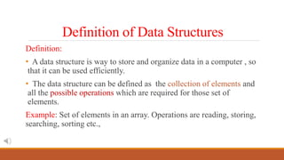 Data structures slideshare | PPT