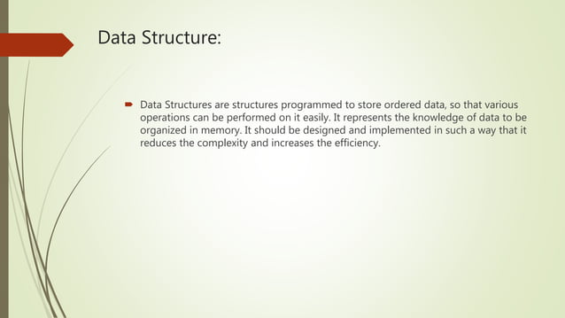 Data structure , stack , queue | PPTX | Programming Languages | Computing